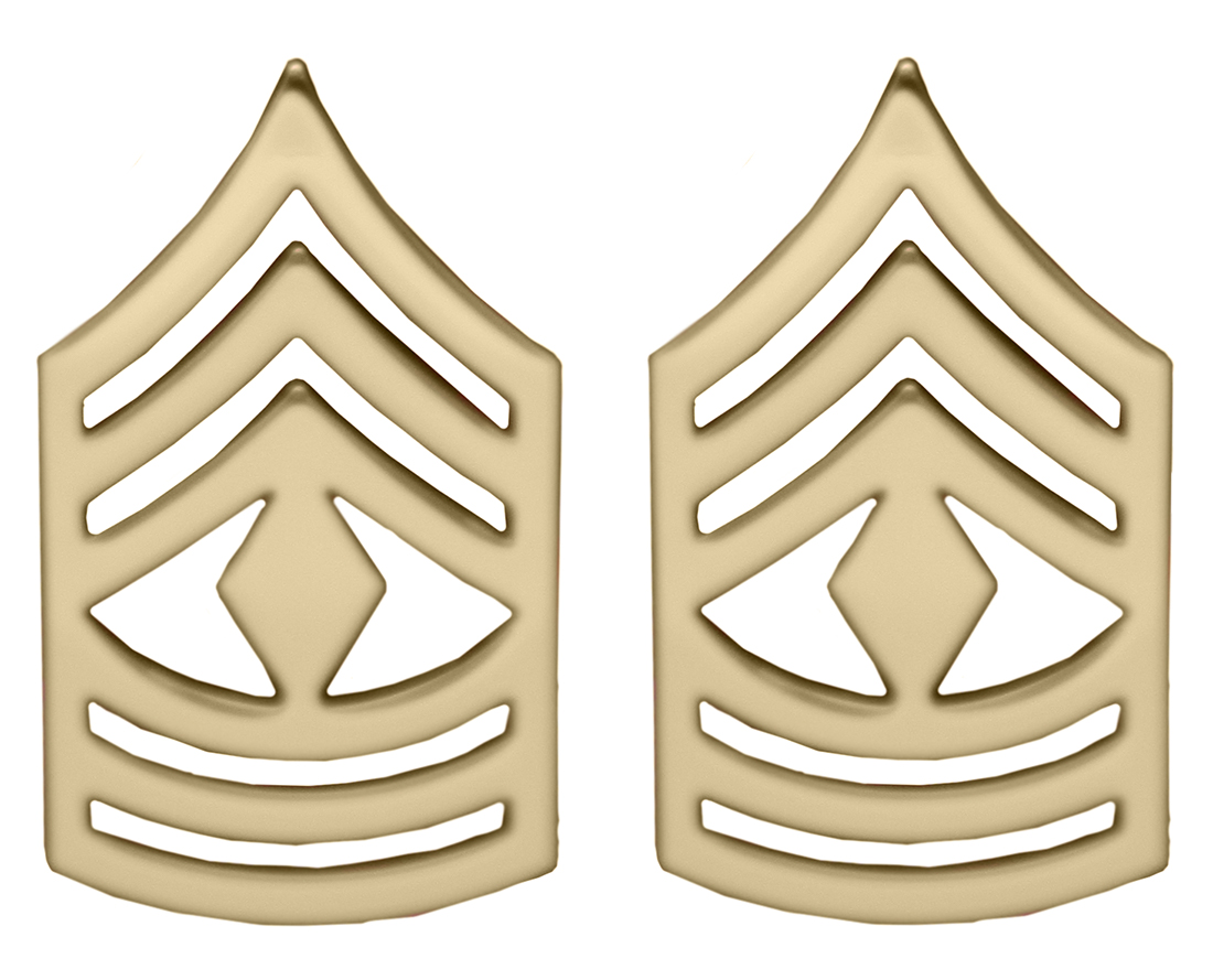 U.S. Army First Sergeant Gold Collar Rank Insignia
