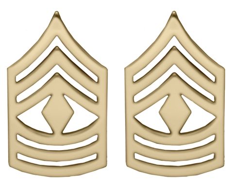 U.S. Army First Sergeant Gold Collar Rank Insignia