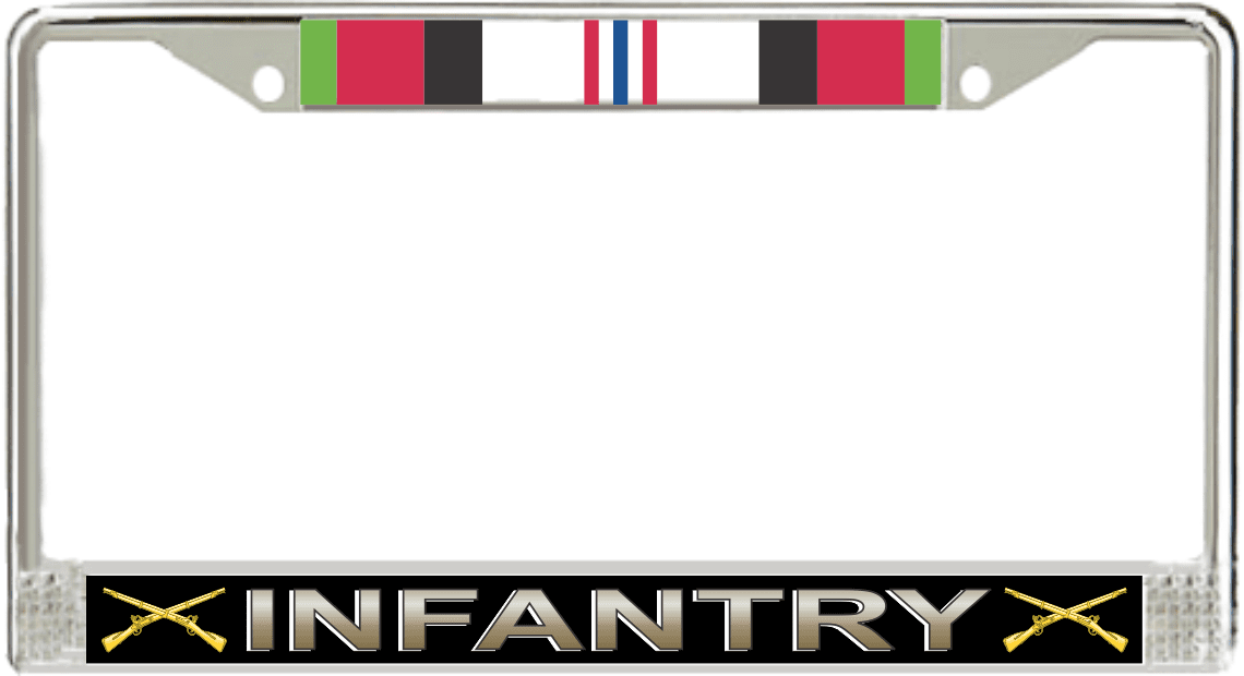 U.S. Army Infantry Afghanistan Veteran License Plate Frame