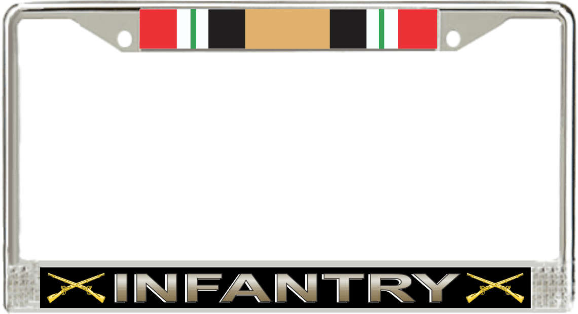 U.S. Army Infantry Iraq Veteran License Plate Frame