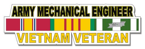 U.S. Army Mechanical Engineer Vietnam Veteran Window Strip Decal