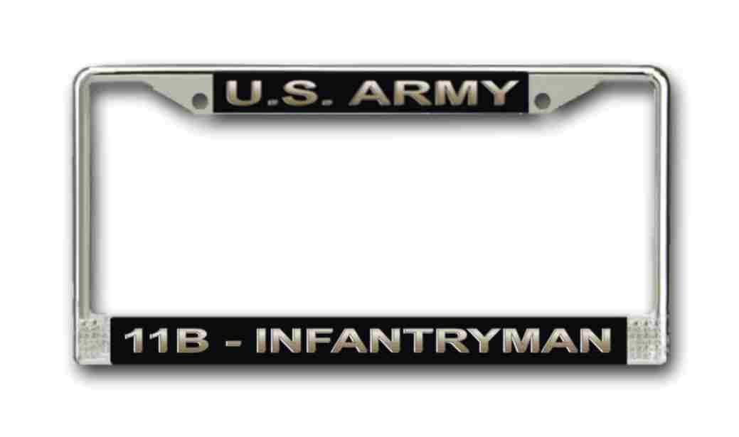 U.S. Army MOS 11B Infantryman License Plate Frame