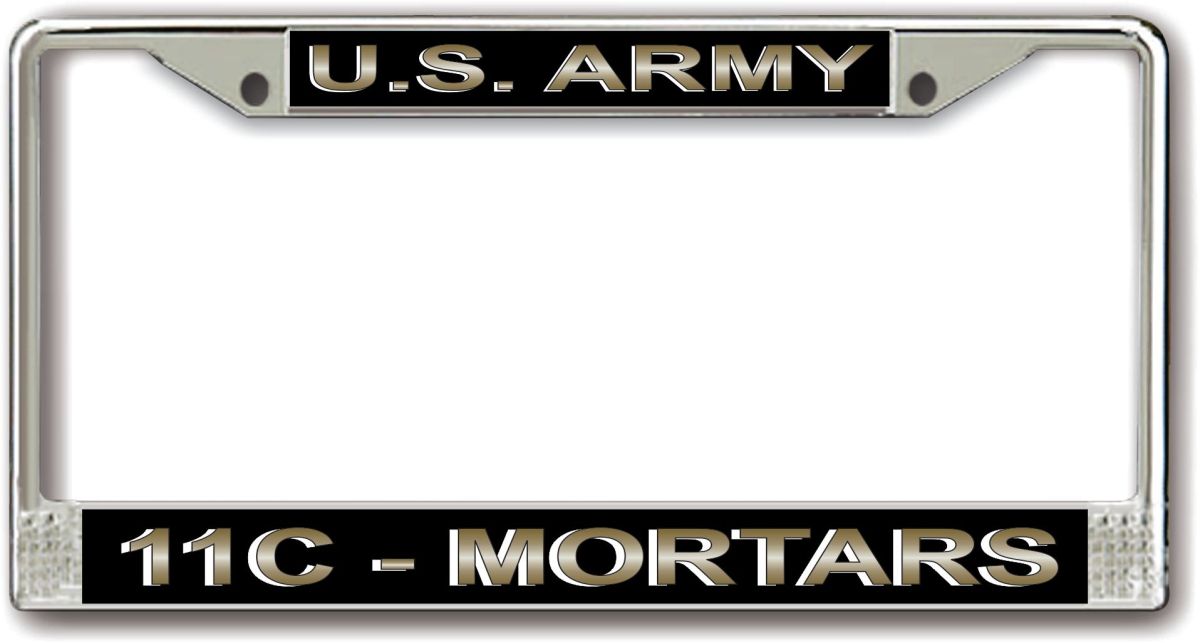 U.S. Army MOS 11C Mortars License Plate Frame
