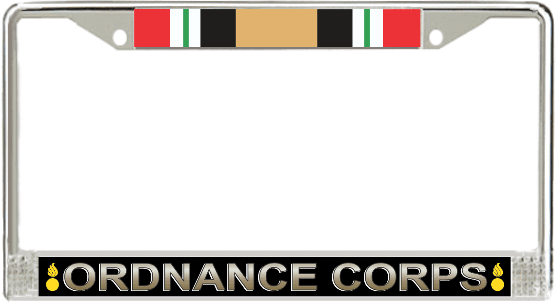 U.S. Army Ordnance Corps Iraq Veteran License Plate Frame
