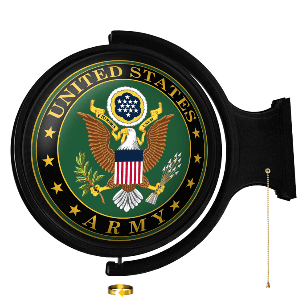 US Army: Original Round Lighted Rotating Wall Sign