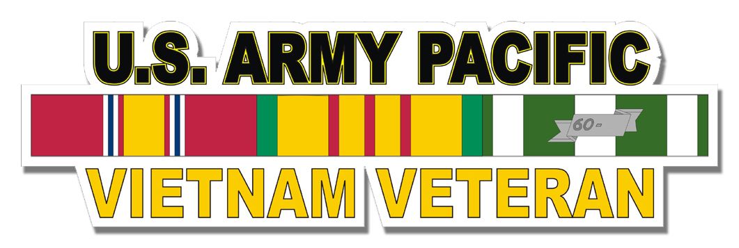 U.S. Army Pacific Vietnam Veteran Window Strip Decal