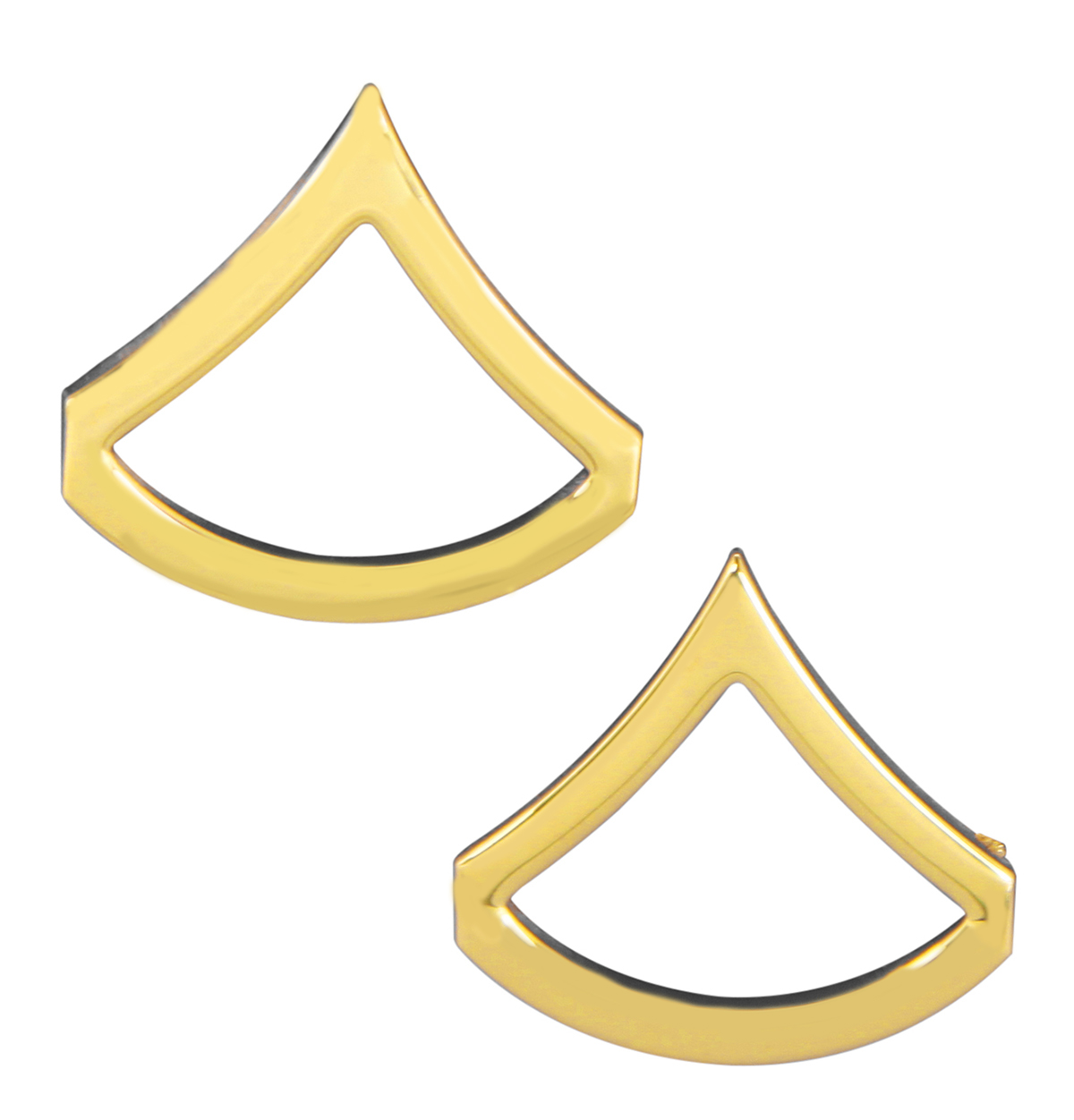 U.S. Army PFC Gold Collar Rank Insignia