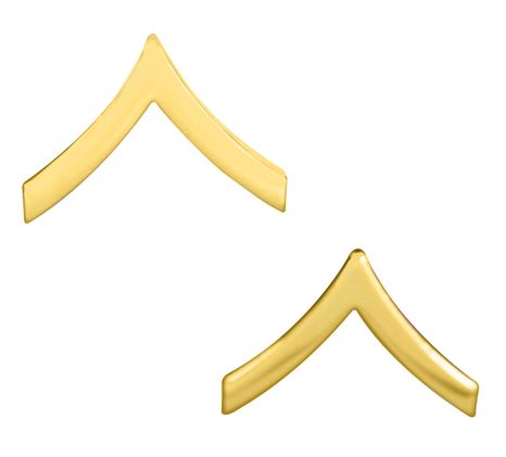 U.S. Army Private Gold Collar Rank Insignia