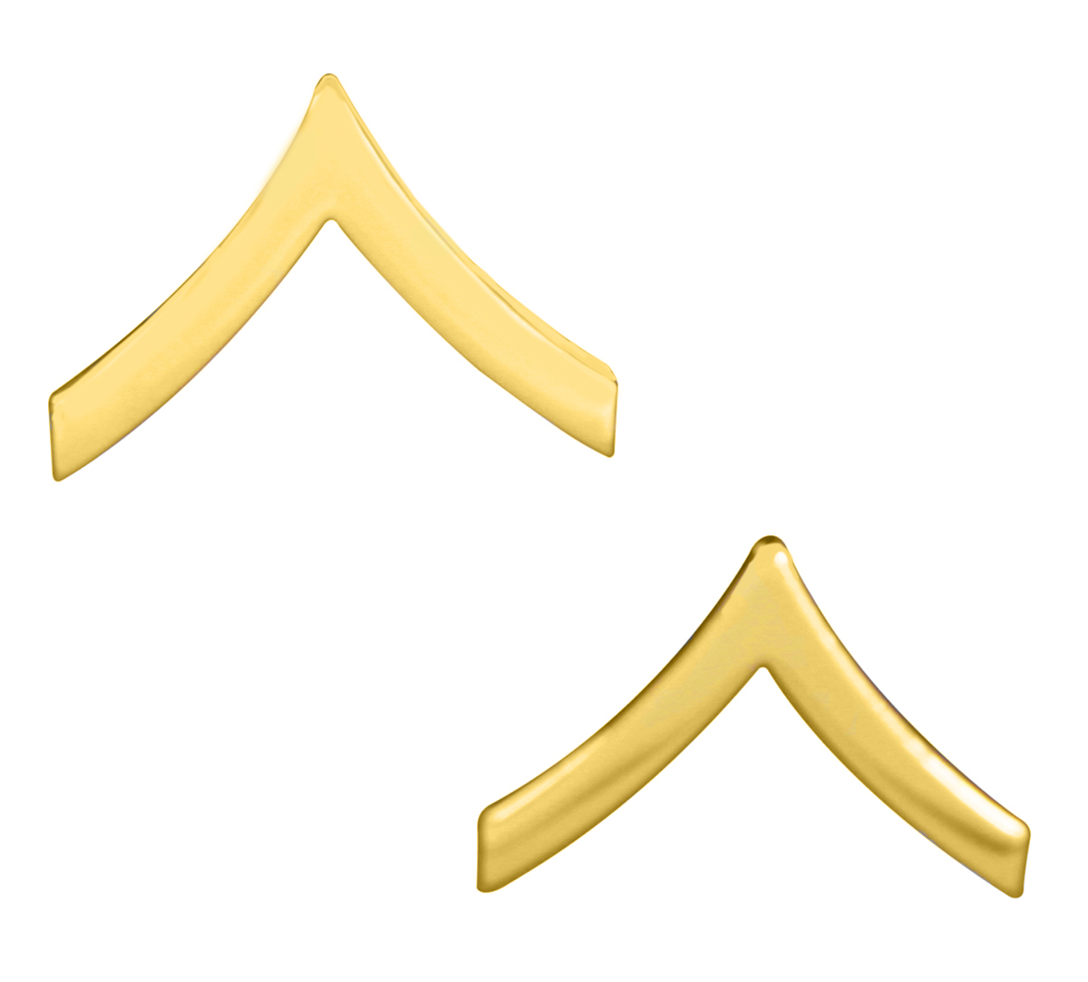 U.S. Army Private Gold Collar Rank Insignia