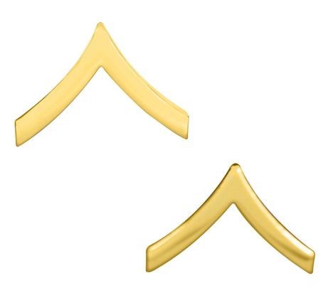 U.S. Army Private Gold Collar Rank Insignia