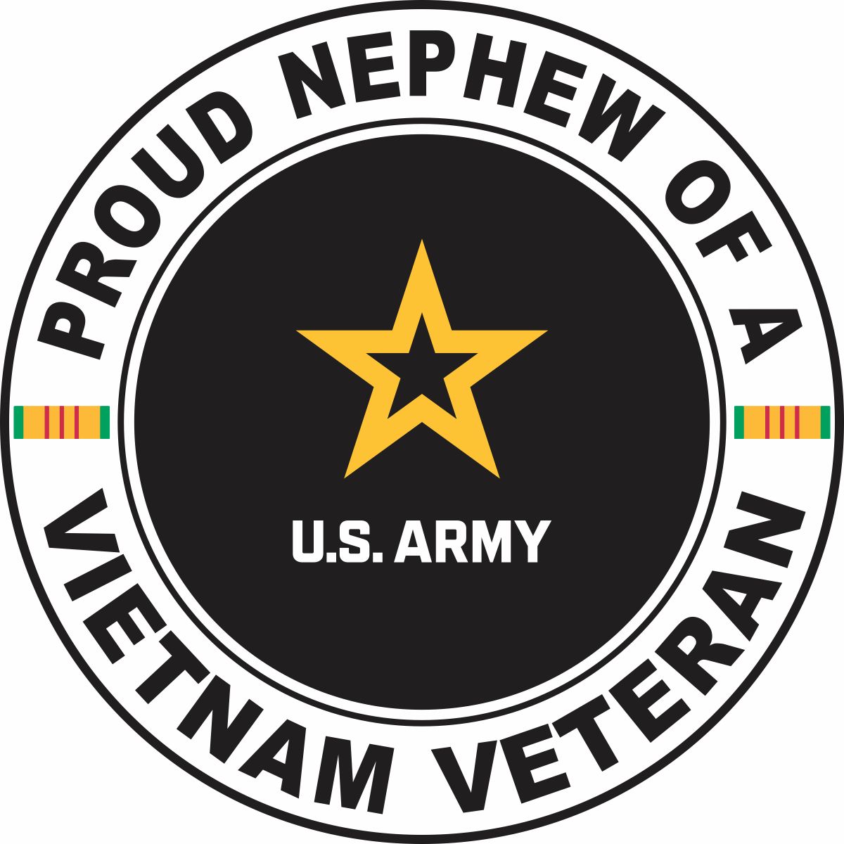U.S. Army Proud Nephew of a Vietnam Veteran Decal