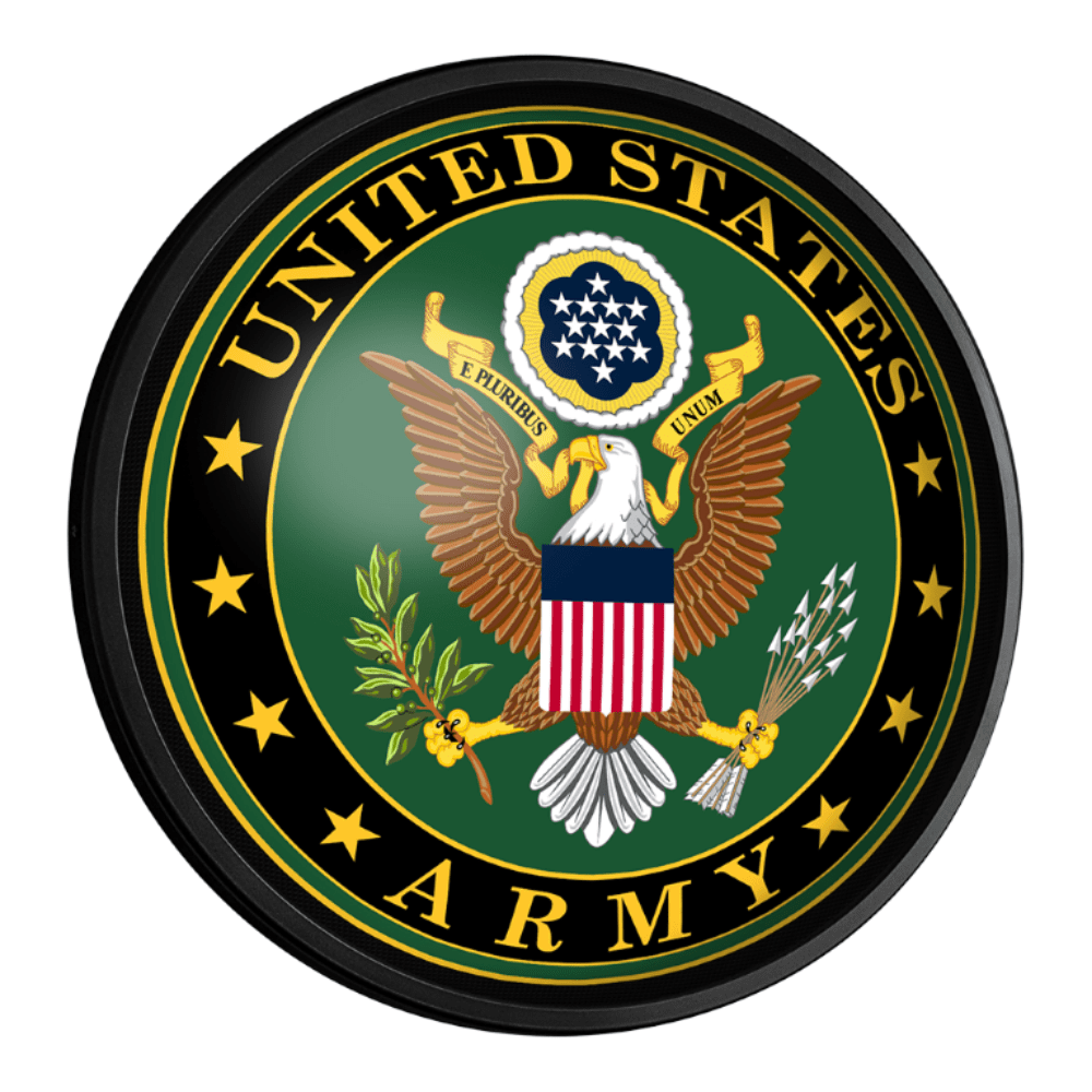 US Army: Round Slimline Lighted Wall Sign