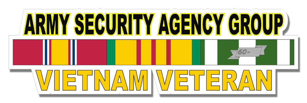 U.S. Army Security Agency Group Vietnam Veteran Window Strip Decal
