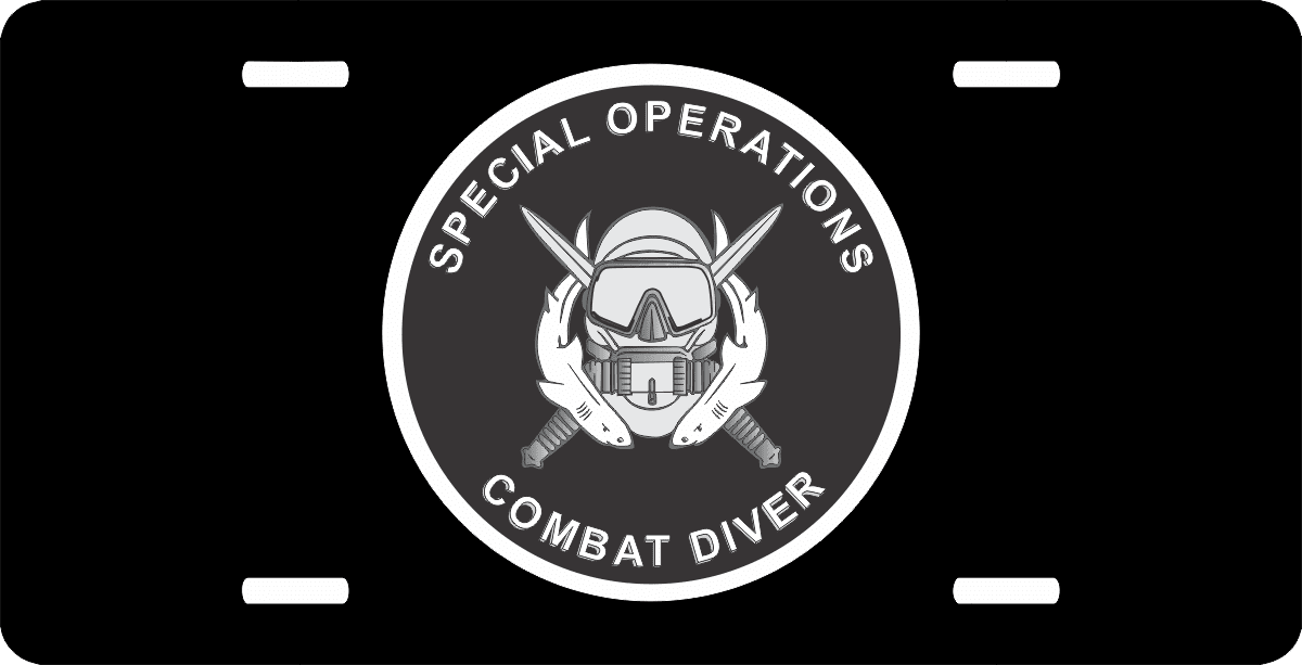 U.S. Army Special Operations Combat Diver License Plate
