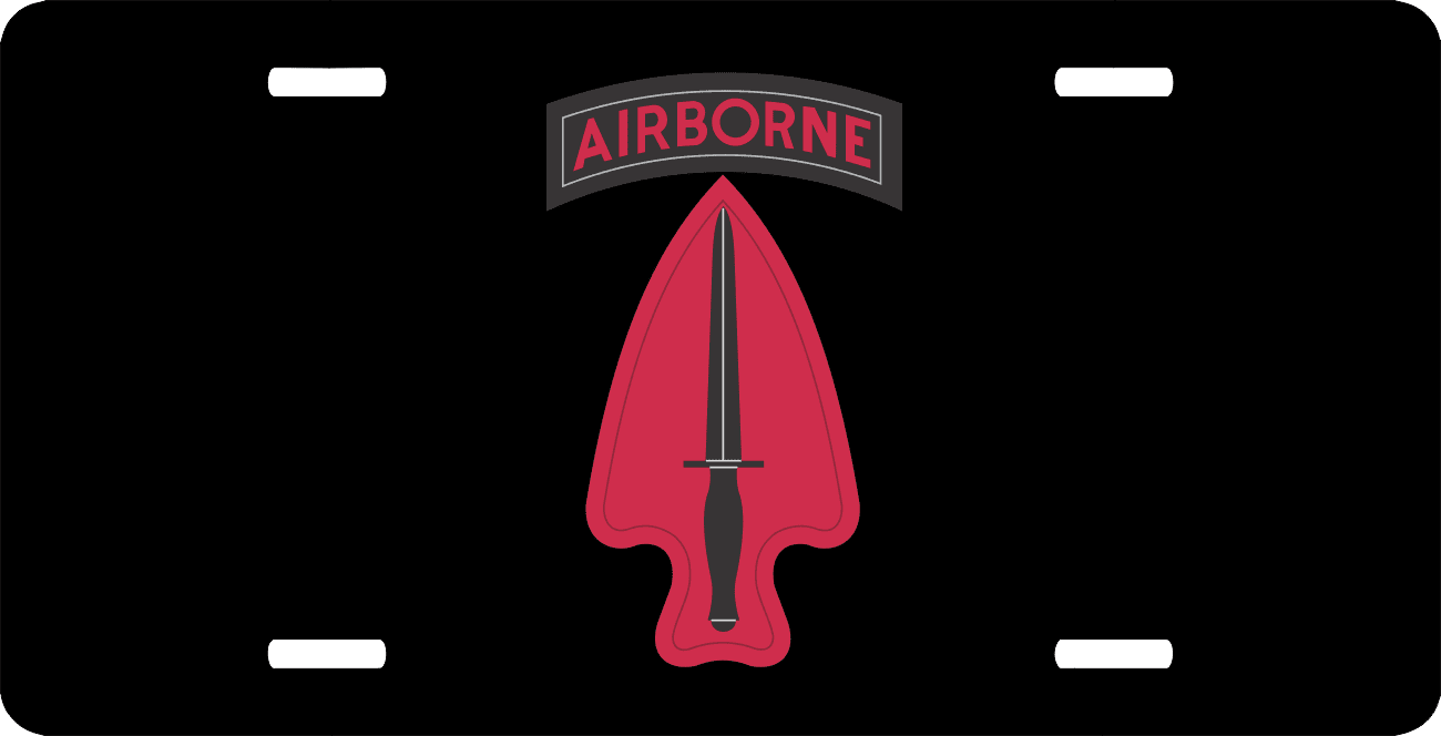 U.S. Army Special Operations Command License Plate