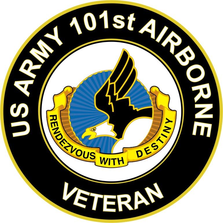 U.S. Army Veteran 101st Airborne Unit Crest Sticker Decal