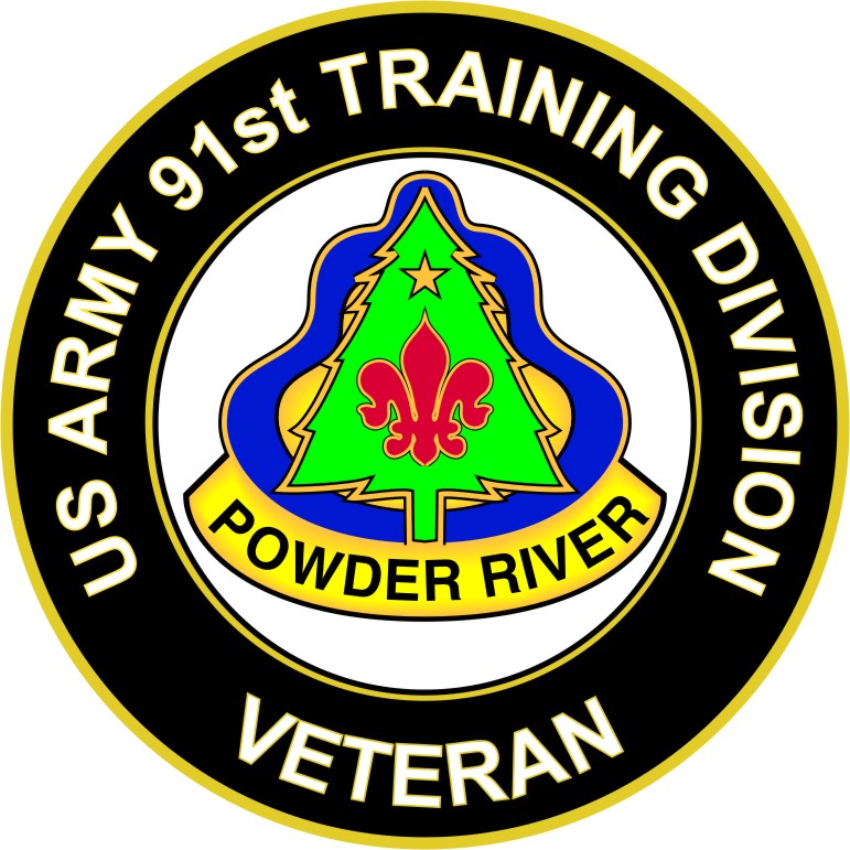 U.S. Army Veteran 91ST TRAINING DIVISION Unit Crest Round Sticker Decal