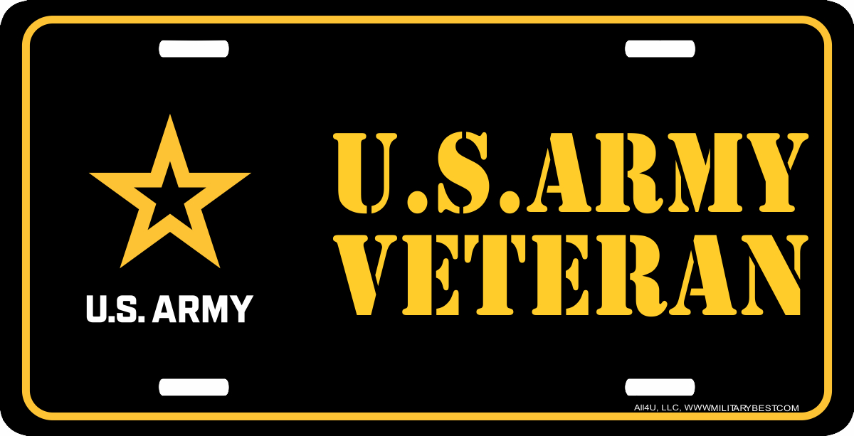 U.S. Army Veteran License Plate