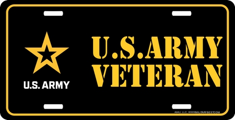 U.S. Army Veteran License Plate
