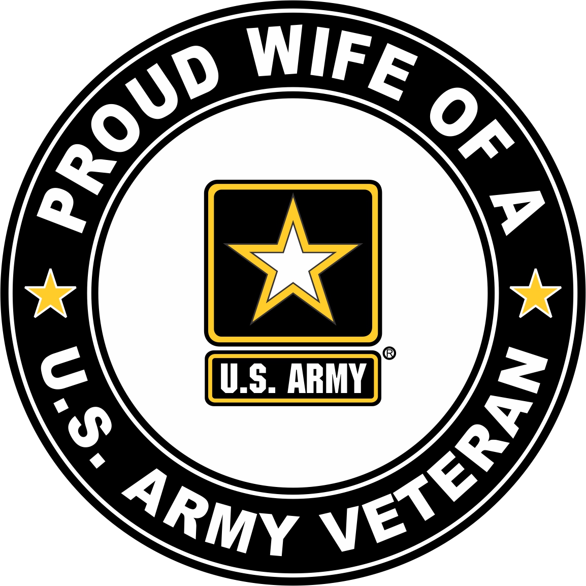 U.S. Army Veteran Proud Wife Decal