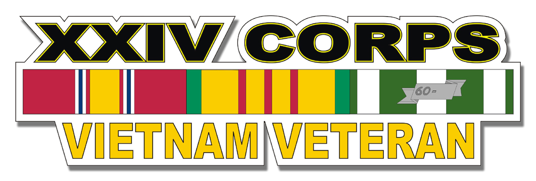 U.S. Army XXIV Corps Vietnam Veteran Window Strip Decal