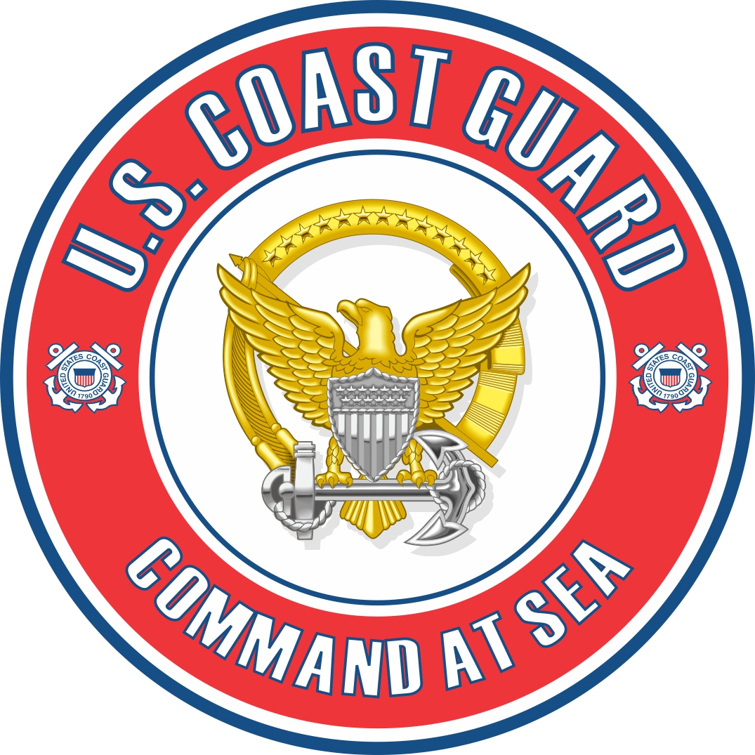 U.S. Coast Guard Command At sea Badge Decal