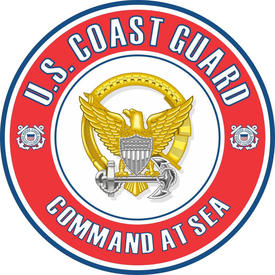 U.S. Coast Guard Command At sea Badge Decal