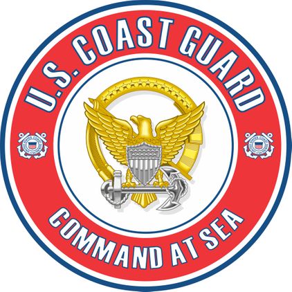 U.S. Coast Guard Command At sea Badge Decal