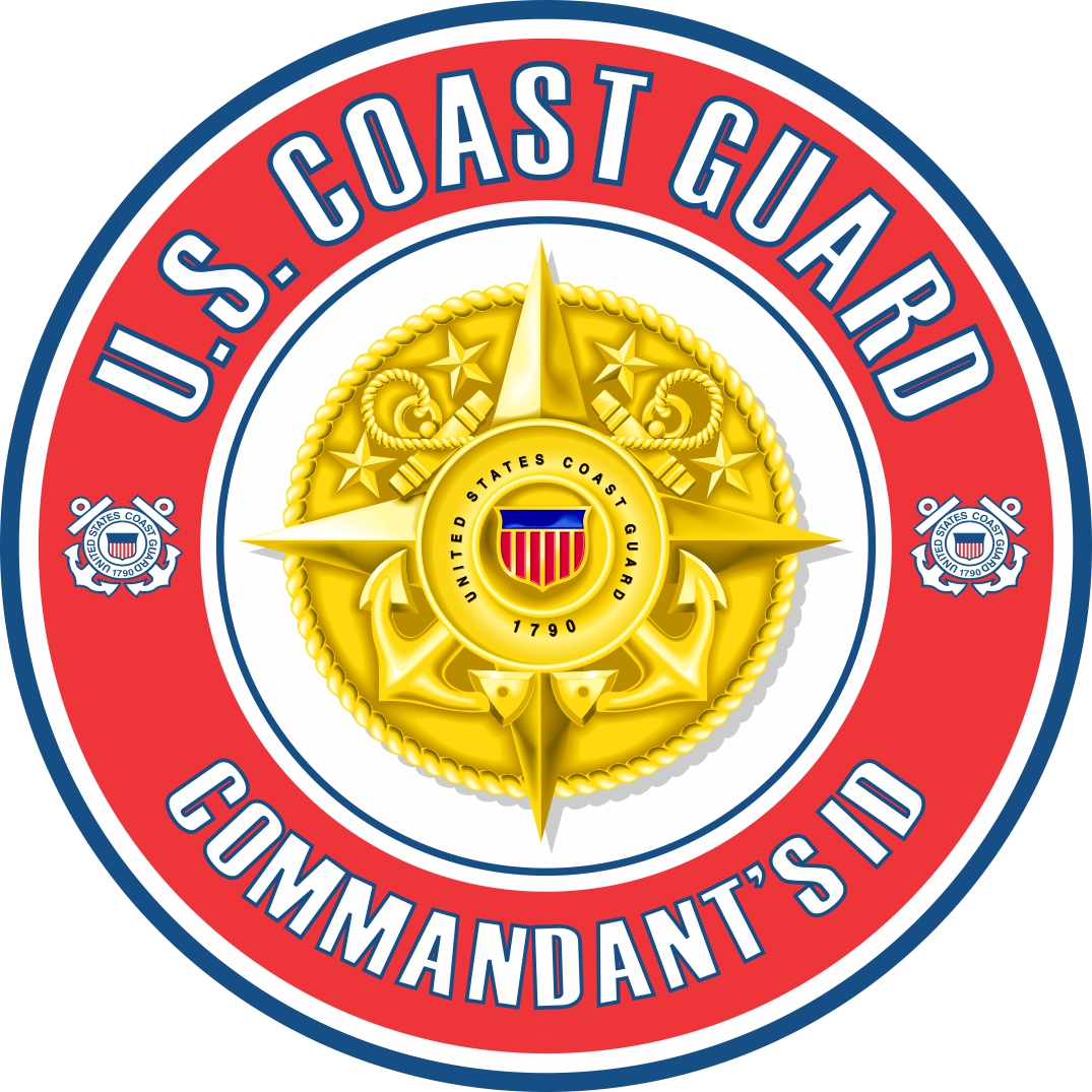 U.S. Coast Guard Commandant's ID Badge Decal