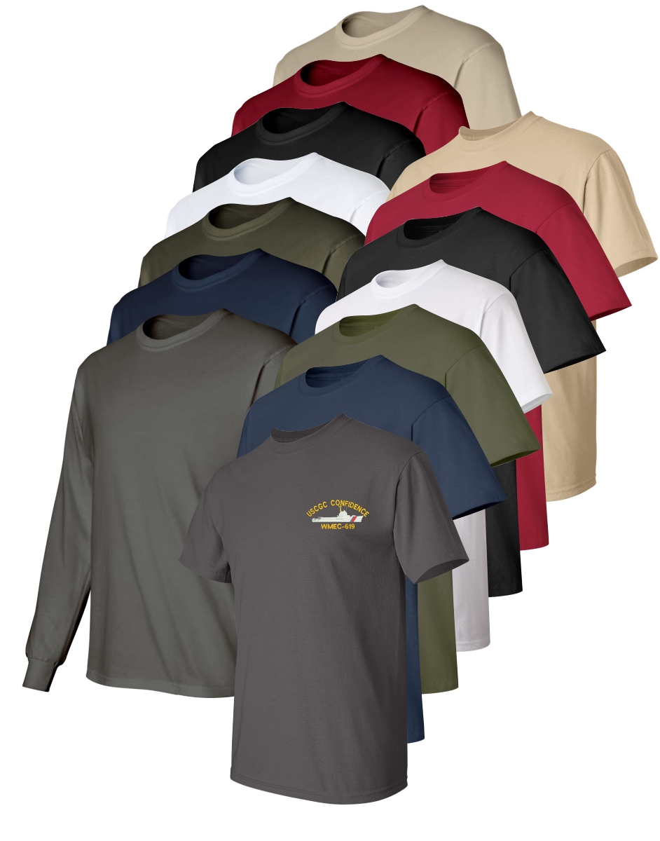 U.S. Coast Guard Custom Embroidered Ship T-Shirt