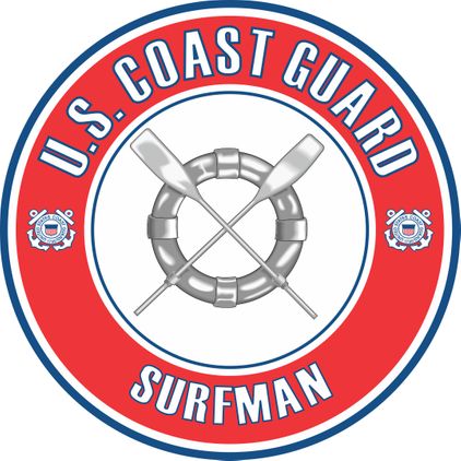 U.S. Coast Guard Surfman Badge Decal