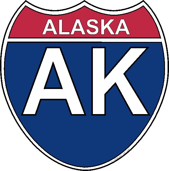US Interstate Sticker Alaska