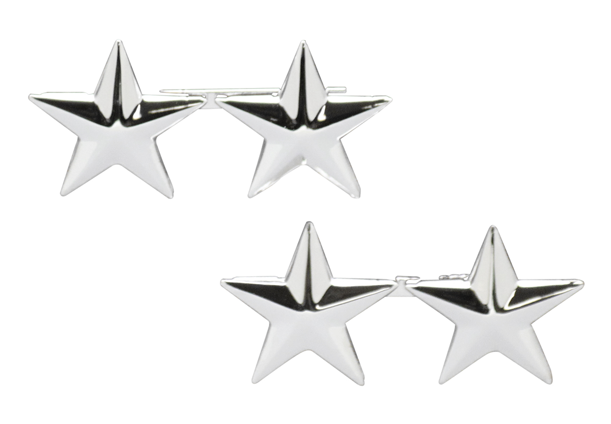 U.S. Navy Admiral 2 Star Collar Rank Insignia