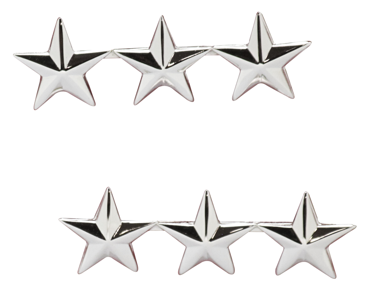 U.S. Navy Admiral 3 Star Collar Rank Insignia