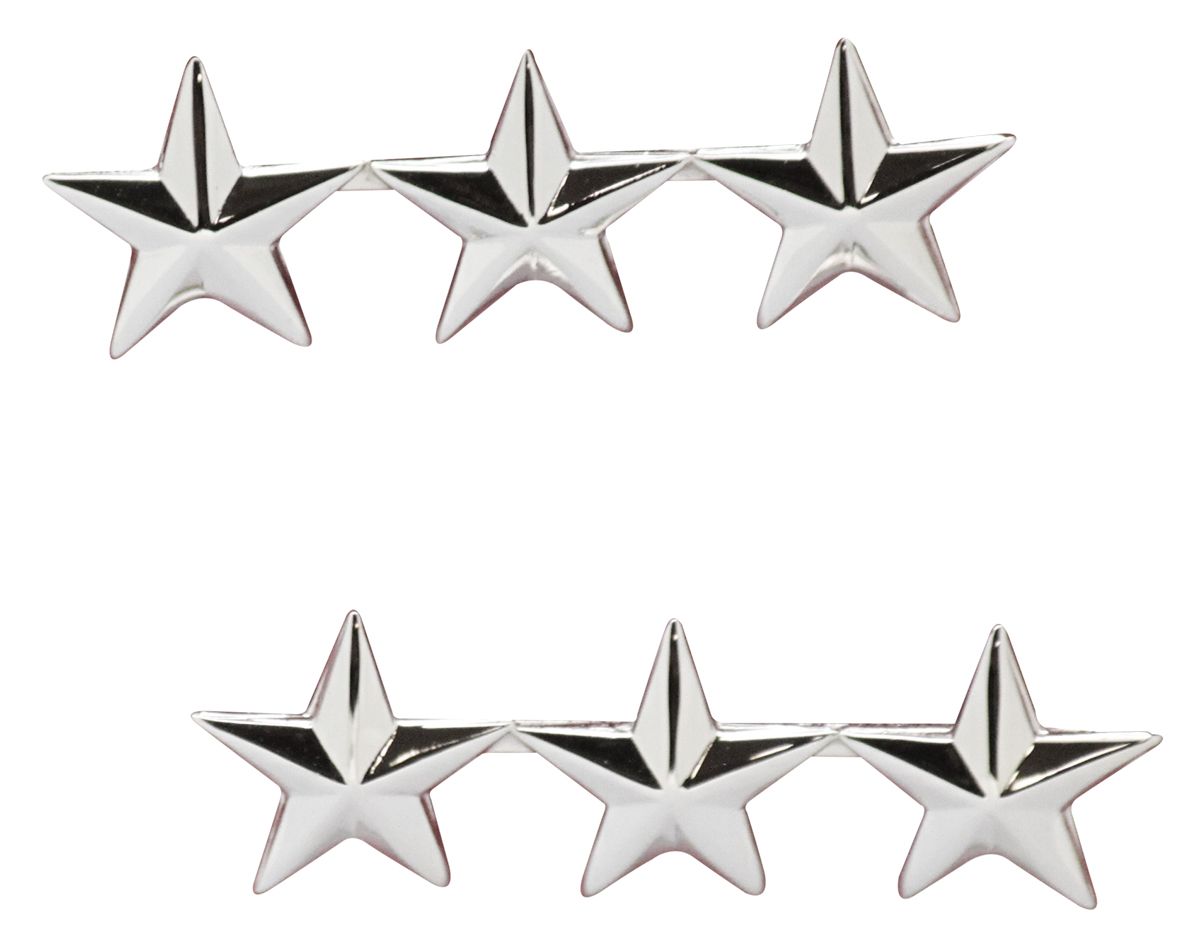 U.S. Navy Admiral 3 Star Collar Rank Insignia