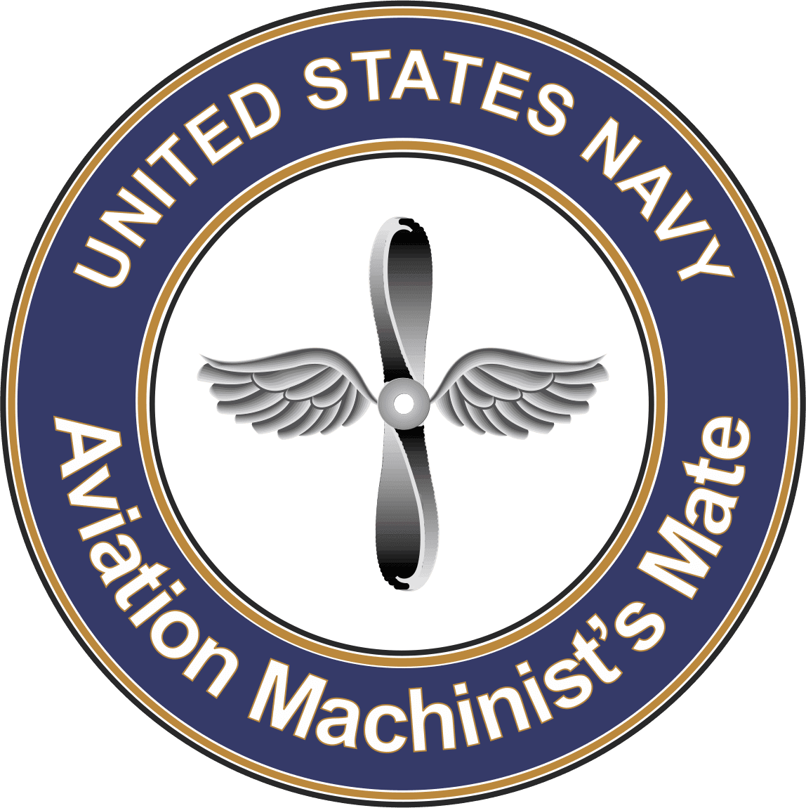 U.S. Navy Aviation Machinist's Mate Round AD decal