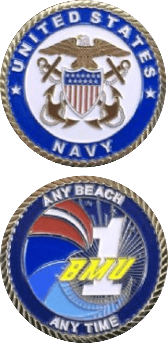 U.S. Navy Beachmaster Unit One Officer Challenge Coin