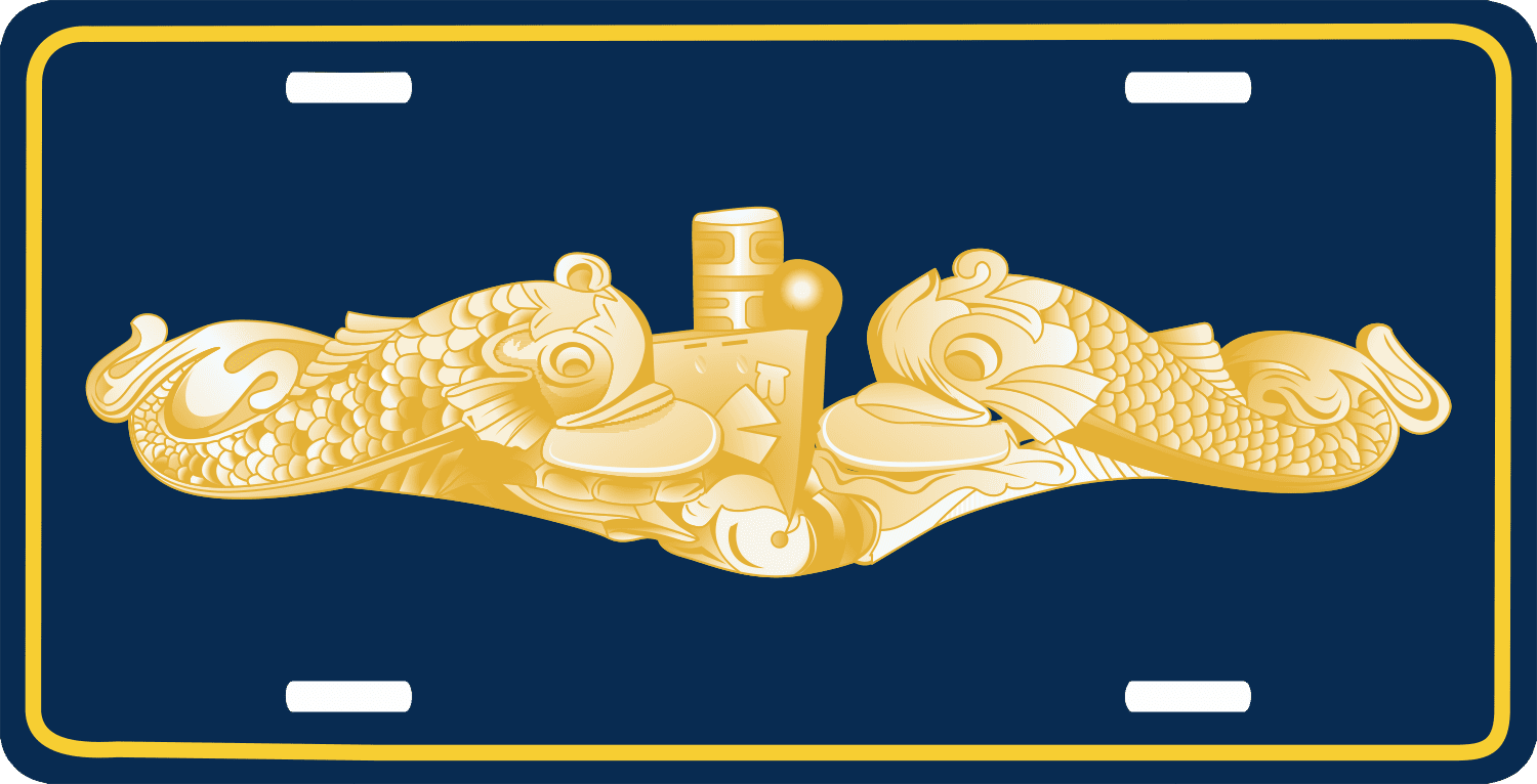 U.S. Navy Gold Dolphins License Plate