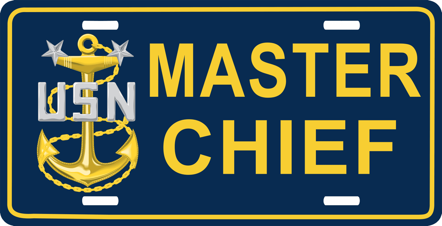 U.S. Navy Master Chief Petty Officer (MCPO) License Plate