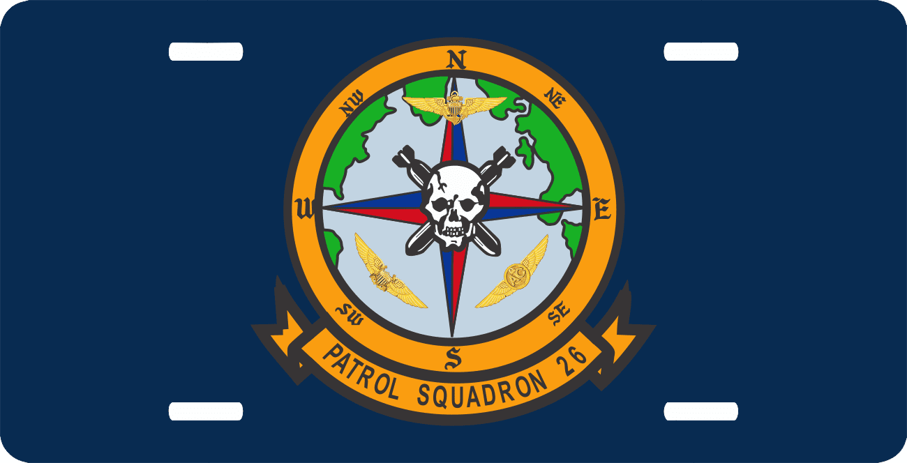 U.S. Navy Patrol Squadron 26 License Plate