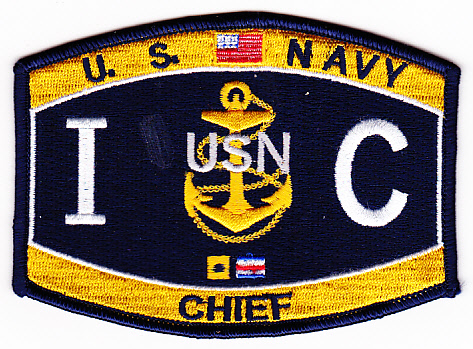 U.S. Navy Rate Interior Communications IC Chief Patch