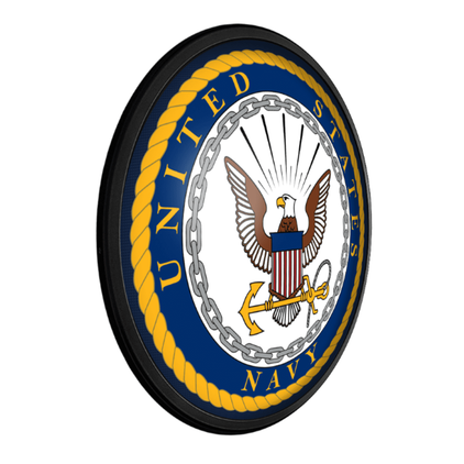 US Navy: Round Slimline Lighted Wall Sign