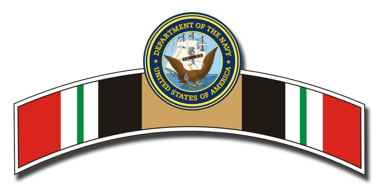 U.S. Navy Seal Iraq Ribbon Sticker Decal