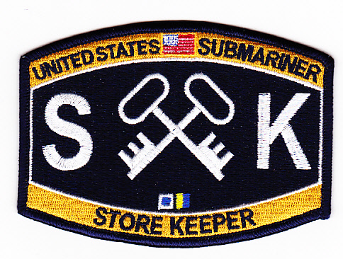 U.S. Navy Submariner Storekeeper SK Patch