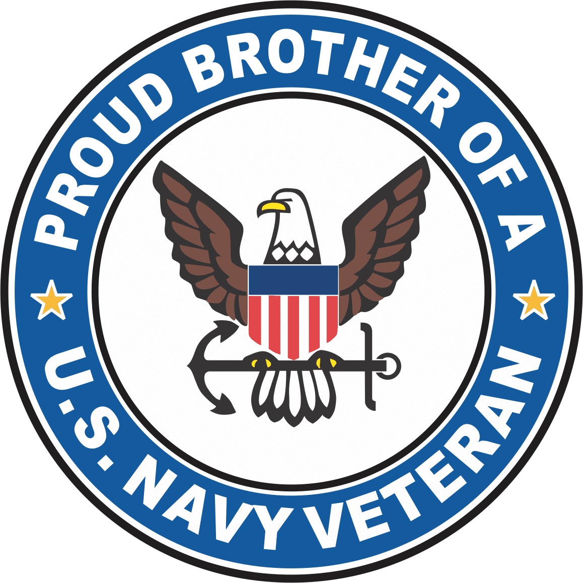 U.S. Navy Veteran Proud Brother Decal
