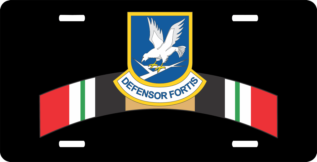 USAF Military Police Defensor Fortis Iraq Ribbon License Plate