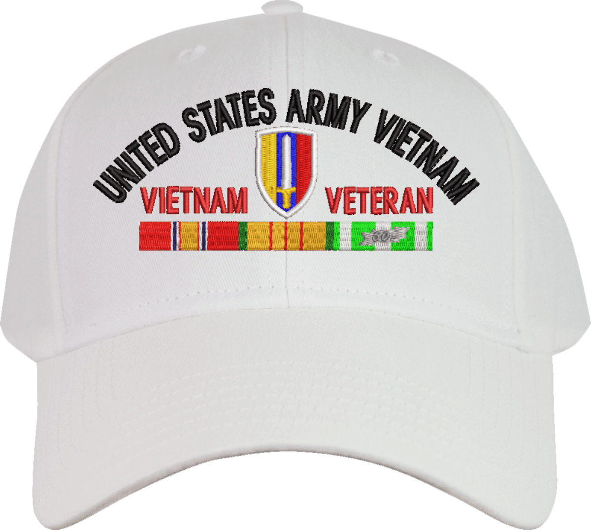 USARV Vietnam Veteran Embroidered Cap with Ribbons