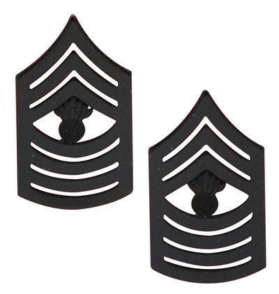 U.S.M.C. Black Metal (Solid Brass) MGYSGT Master Gunnery Sergeant ...