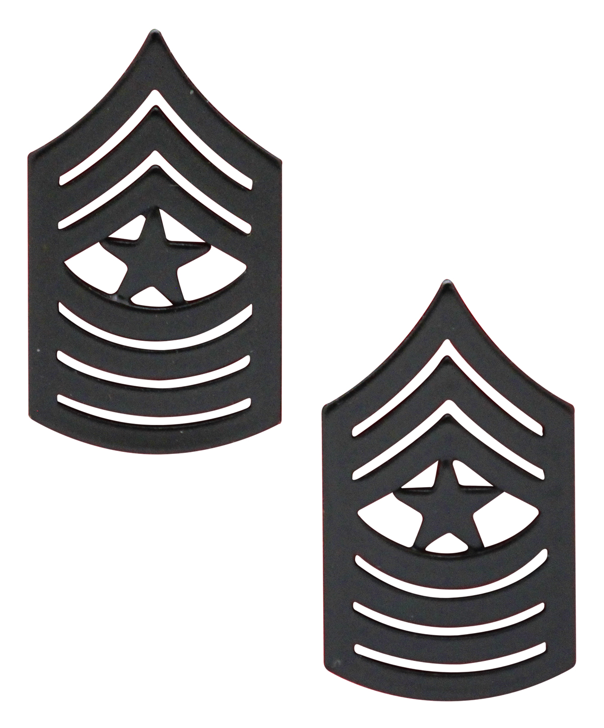 U.S.M.C. Black Metal (Solid Brass) SGTMAJ Sergeant Major Chevron Rank ...