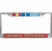 USMC Korea Veteran 3-Ribbon Stack License Plate Frame